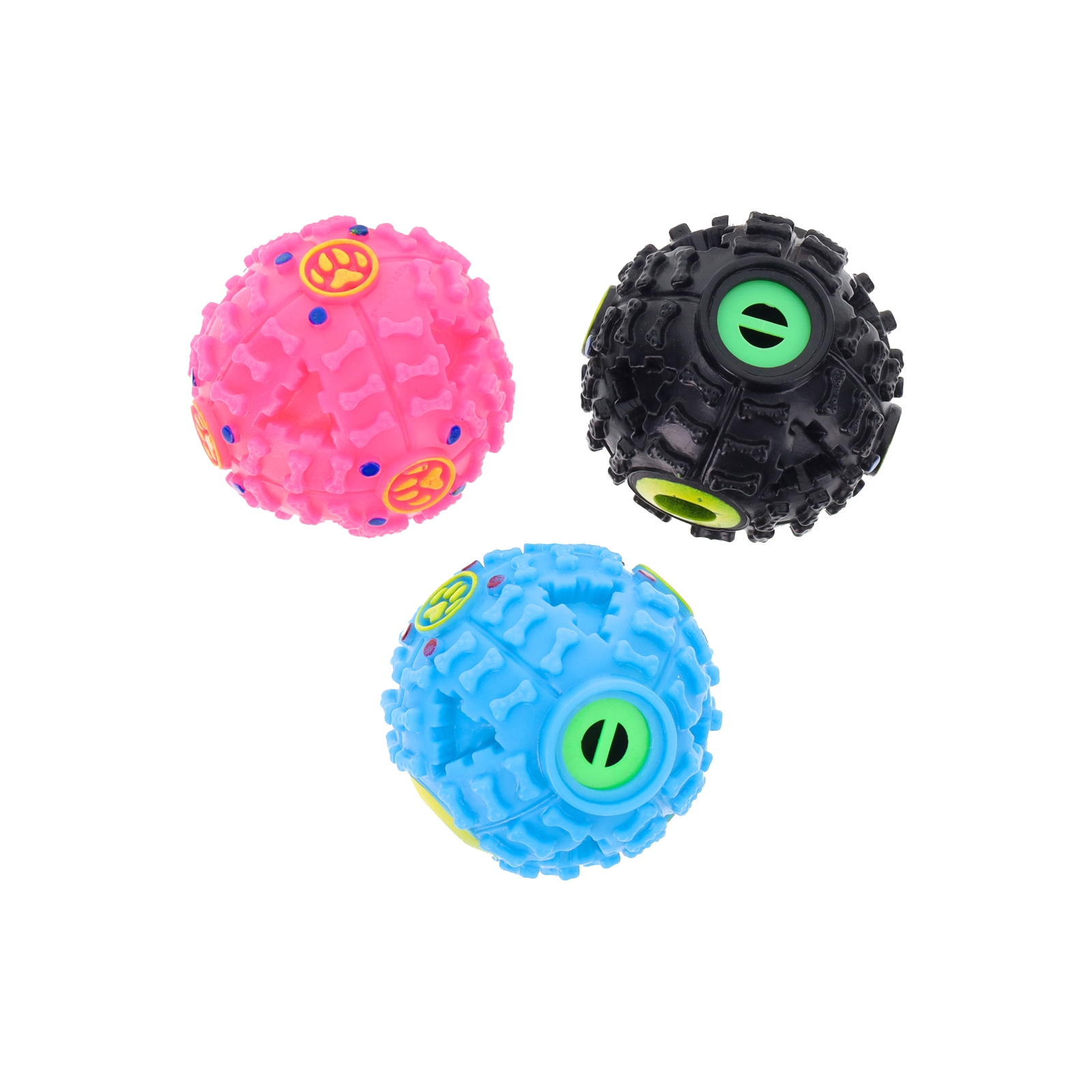 Dog Small Giggle Ball Tough Treat Sound Activity Training Chew Squeaky ...