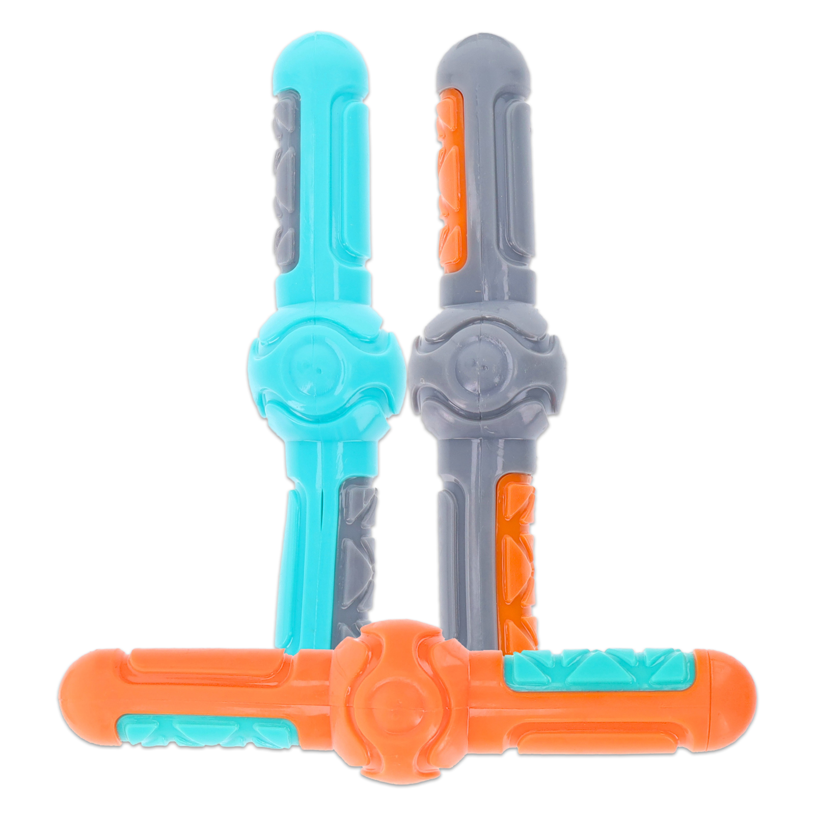 23 cm TPR UFO Dog Squeaky Throw and Fetch Stick Toy Assorted Colours ...